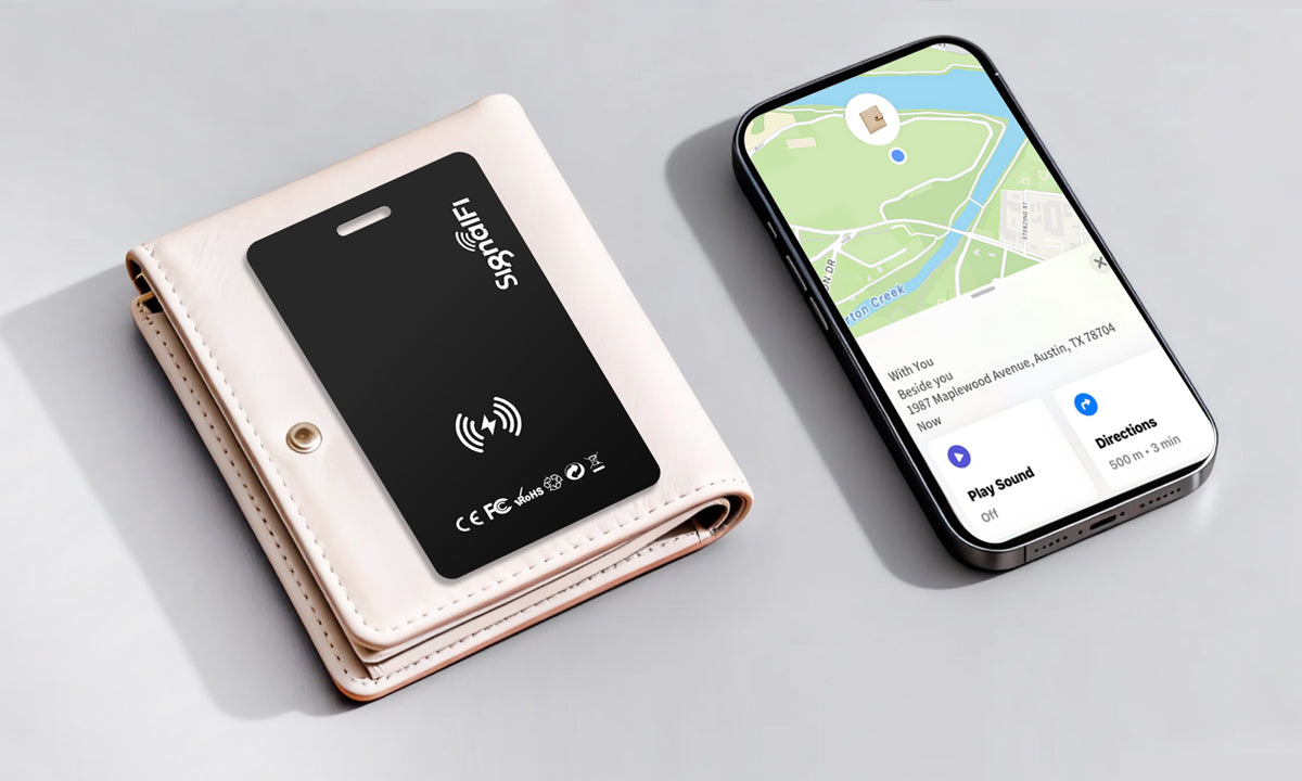 Ultra-Thin GPS Wallet Tracker Card for Secure Everyday Carry – Signalinks